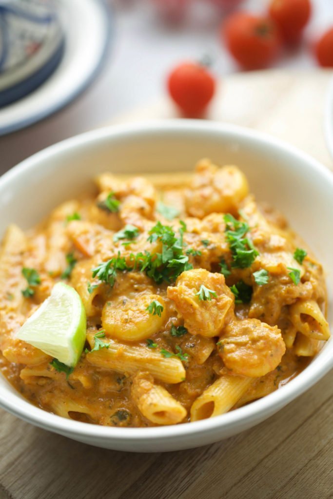 Pittige pasta met garnalen | Kookmutsjes