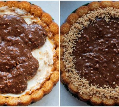 Cake met pinda, karamel en chocolade | Kookmutsjes
