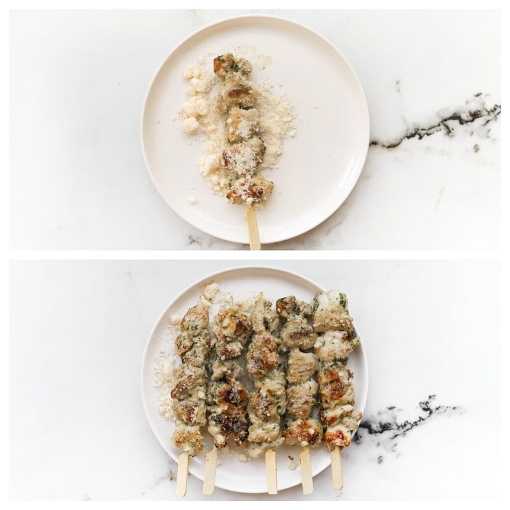 Salade met Kipspiesjes en Burrata | Kookmutsjes