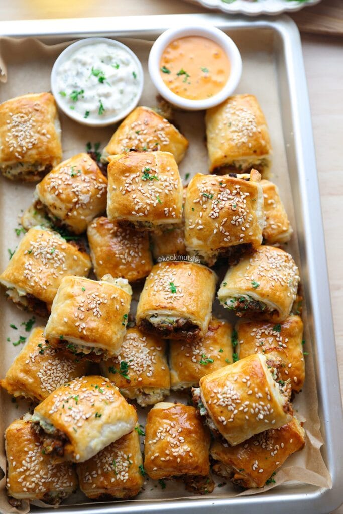 Bladerdeeghapjes met Gehakt en Ricotta - Kookmutsjes